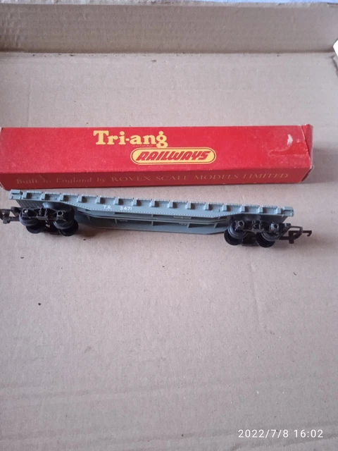 TRIANG/HORNBY R.234 TRANSCONTINENTAL Flat Car T.r.3471 In Box V.g.c ...