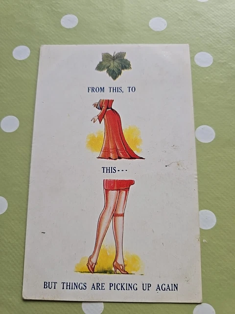 VINTAGE SAUCY SEASIDE Comic Postcard Bamforth Witty Comic 2646 Posted ...