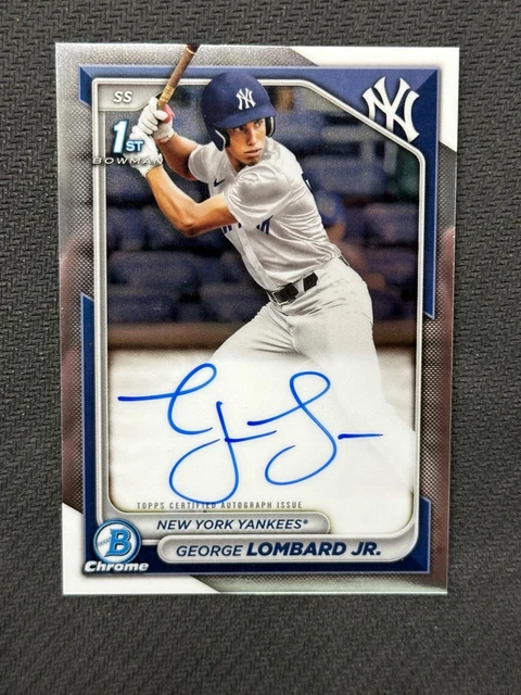 GEORGE LOMBARD JR 2024 Bowman Chrome Auto Yankees 1ère #CPAGLO EUR 1,15 ...