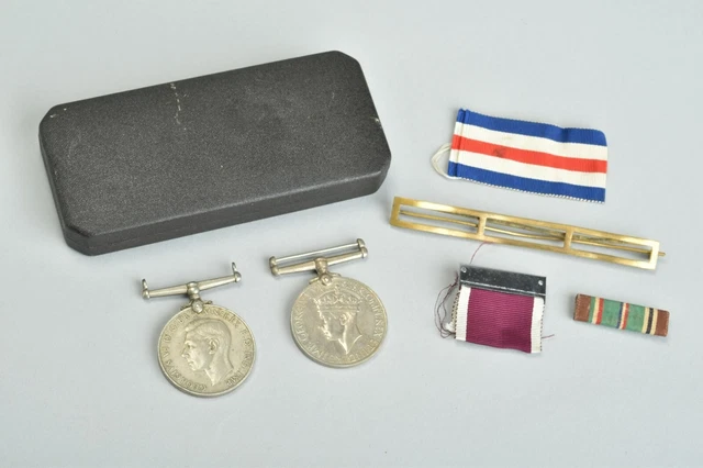 WW2 MEDALS, RIBBONS, Bar & Royal Mint Box. Ref RPM £0.99 - PicClick UK