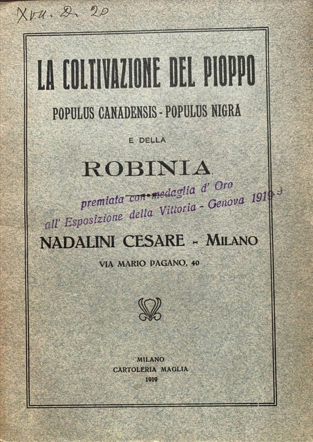 LA COLTIVAZIONE DEL pioppo Populus Canadensis -Populus Nigra e della ...