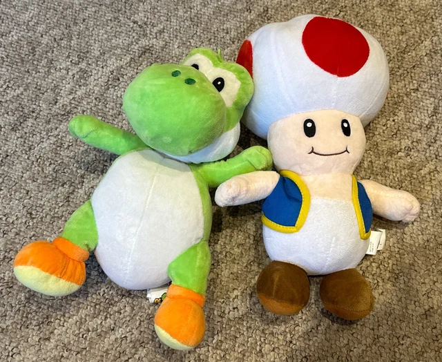 SUPER MARIO PLUSH - Yoshi And Mushroom Soft Toy / Teddy 12” £9.99 ...