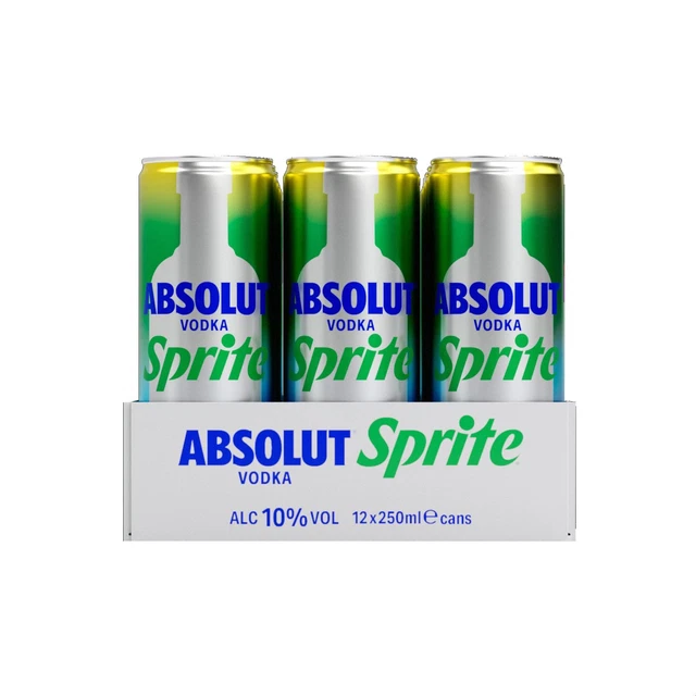 ABSOLUT VODKA SPRITE Zitrone-Limette Zero - 12 x 0.25L / 6L/ 10% Vol ...
