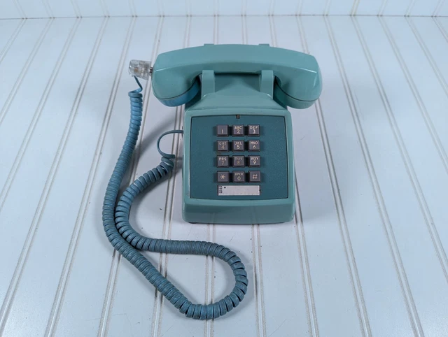 VINTAGE 1980S AQUA Blue Western Electric Bell System 2500DM Touch-Tone ...