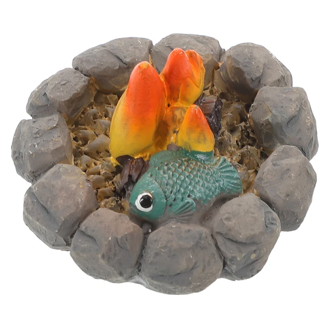 MINIATURE BONFIRE MODELS Simulated Mini Tiny Campfire Resin Ornaments ...