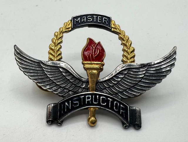 VINTAGE VIETNAM WAR era US Air Force Master Instructor Badge Wings Pin ...