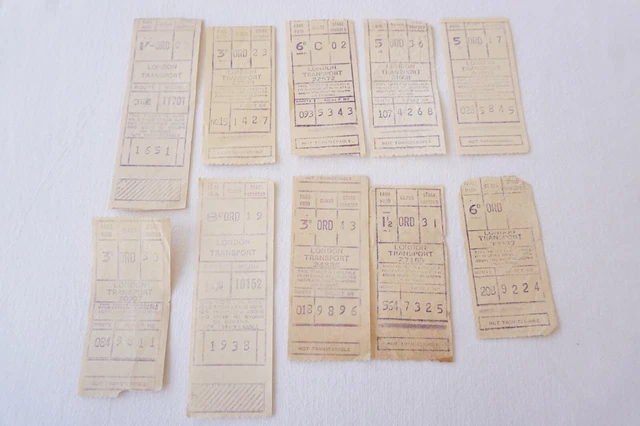 LONDON TRANSPORT GIBSON Machine Bus Tram Ticket x10 Ref A41 £14.99 ...