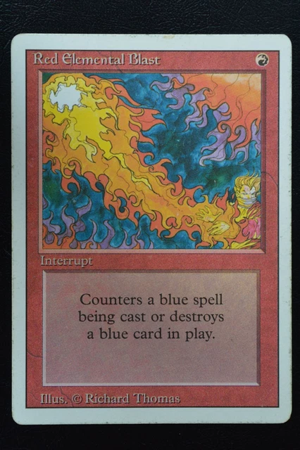MAGIC THE GATHERING MTG RED ELEMENTAL BLAST Revised HP Heavily Played ...