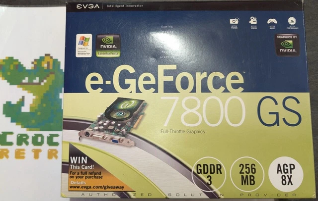EVGA GEFORCE 7800 GS 256Mb AGP (Modèle overckoclé d'usine) en Boîte ...