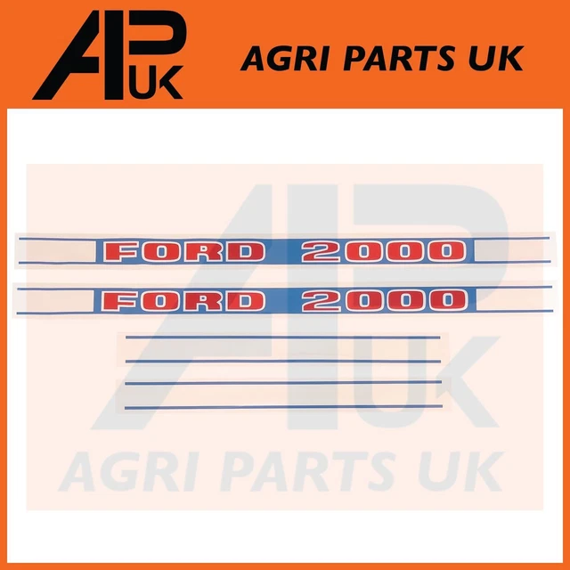 HOOD BONNET DECAL Sticker Set Kit Transfer Later Models for Ford 2000 ...