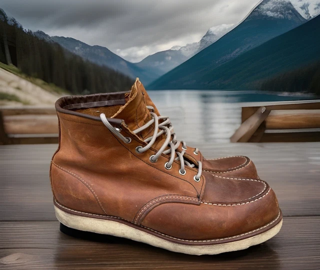 🔥 RED WING Shoes 4575 Moc Toe Boots Men’s Size 13 D Brown Leather Work ...