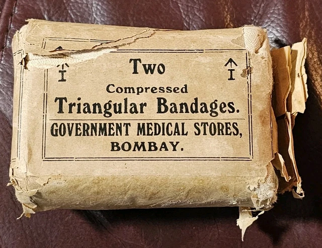 WW1/WW2 BRITISH/ INDIAN Army First Aid Bandages, Bombay, Broad Arrow £ ...