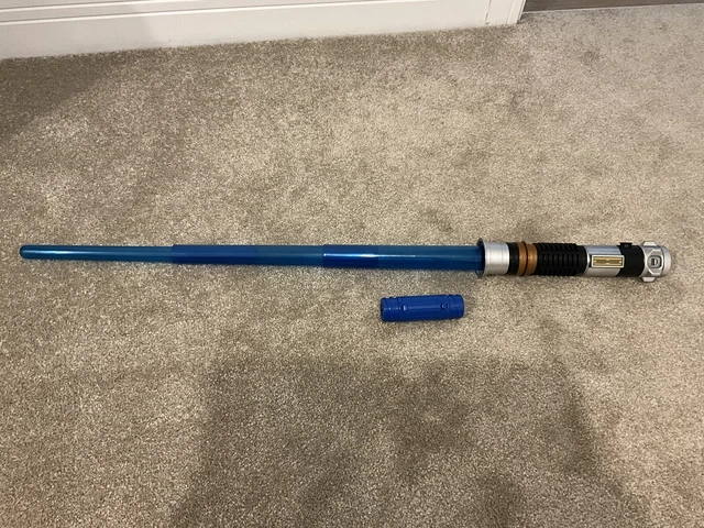 HASBRO STAR WARS Electronic Lightsaber Blue Obi-wan Kenobi Blade ...