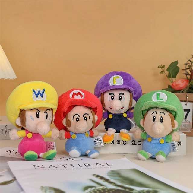 SUPER MARIO BROS Plush Doll Baby Mario Luigi Waluigi Wario Stuffed Toys ...