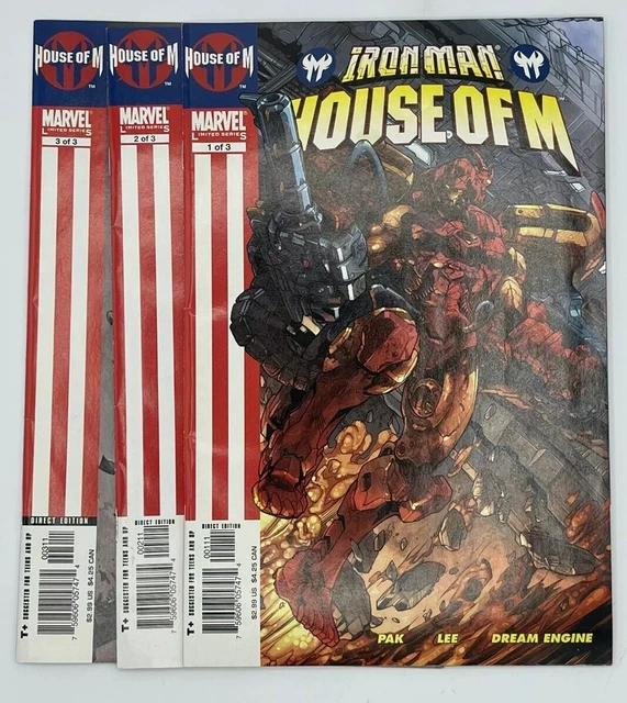 IRON MAN HOUSE OF M #1-3 Complete Series Marvel Comics 2005 Greg Pak ...