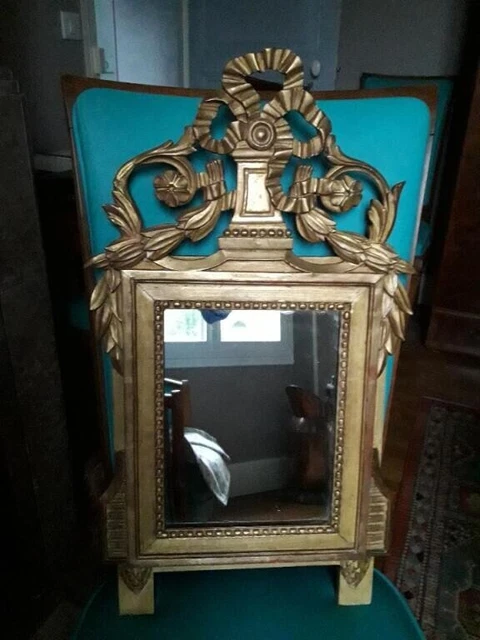MIROIR BOIS DORÉ XVIII XIX siécle EUR 160,00 - PicClick FR