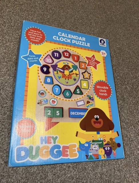 CBEEBIES HEY DUGGEE Wooden Calendar Clock Puzzle £8.00 - PicClick UK