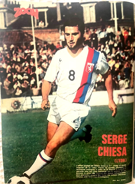 FOOTBALL POSTER SERGE Chiesa équipe OL Olympique Lyonnais championnat ...