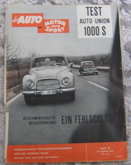 AUTO MOTOR UND Sport - ams 30.Januar 1960 - Heft 3 - Auto Union 1000 S ...
