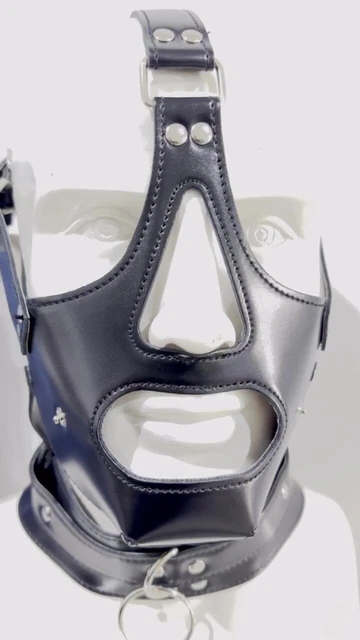 HEADGEAR MUZZLE CLUB Cosplay |Adult unisex fetish PU Leather half face ...