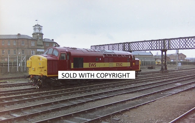 RAILWAY / TRAIN Negative 35mm EWS Loco Class 37 37042 Sold with ...