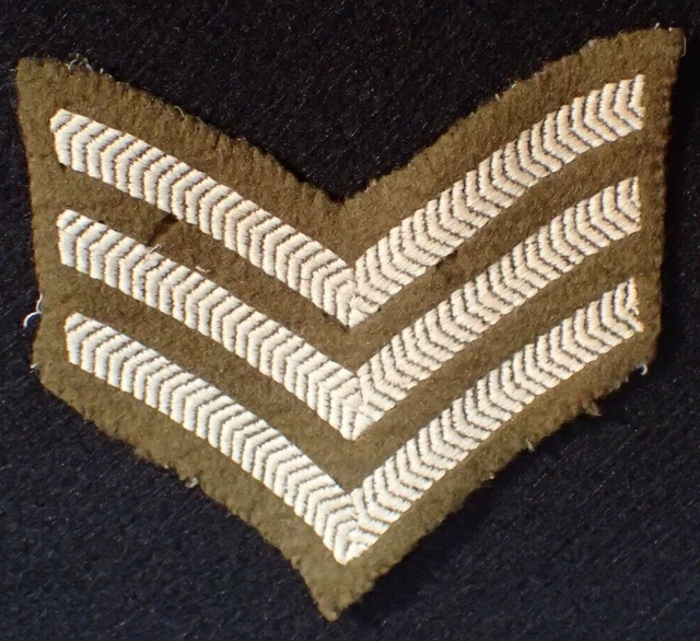 WW2 BRITISH ARMY Enlisted Sergeant Rank Insignia Patch Chevrons Wool ...