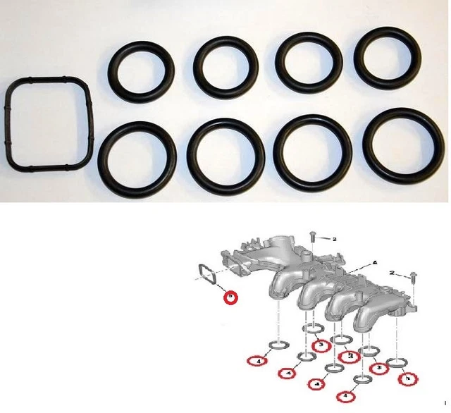 JOINT COLLECTEUR D'ADMISSION kit Peugeot Citroen 1.6HDI 0348R5 0348R4 ...