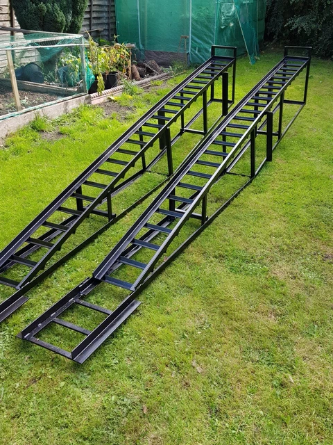 LARGE TILTING CAR Ramps, Display, Garage Mechanic , Car Restoration! £ ...