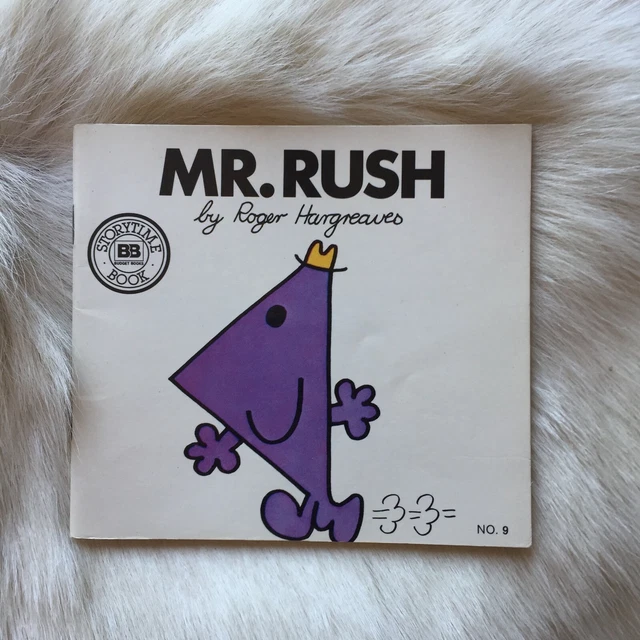 ROGER HARGREAVES MR Rush MR MEN book Storytime Book 1989 Vintage Mr Men ...