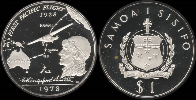 SAMOA: 1978 TALA 50th Anniv Kingsford Smith 1st Transpacific Flight ...