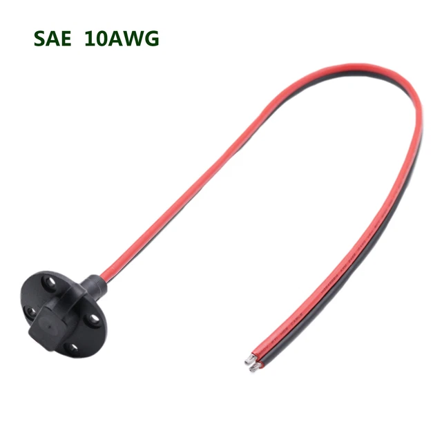 1X SAE SOCKET Solar Harness Panel Mount Weatherproof Sidewall Power ...