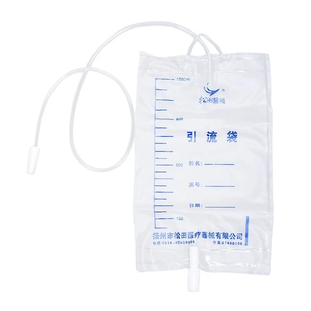 1X1000ML MEDICAL MALE Urine Bag Anti-Reflux Urine Collector Bag Urinary ...