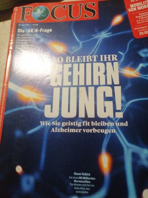 FOCUS SO BLEIBT Ihr Gehirn jung! Zeitschrift geistig fit Alzheimer 15. ...