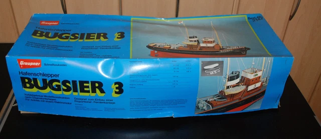 GRAUPNER NR. 2147 HAFENSCHLEPPER BUGSIER 3 Bausatz NEU in OVP + Beschlagsatz EUR 375,00 ...