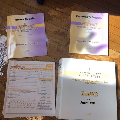 PEABODY PICTURE VOCABULARY Test PPVT-III Test Kit Form IIIB Third Ed w ...