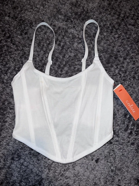 NWT COLSIE WHITE Light Lined Soft Stretch Adjustable Strap Casual ...