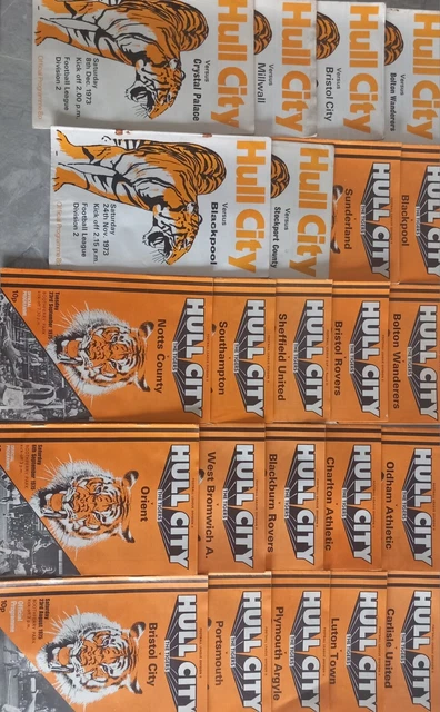 SMALL JOBLOT OF HULL City Home Programmes From 1973-74 and 1975-76 £5. ...