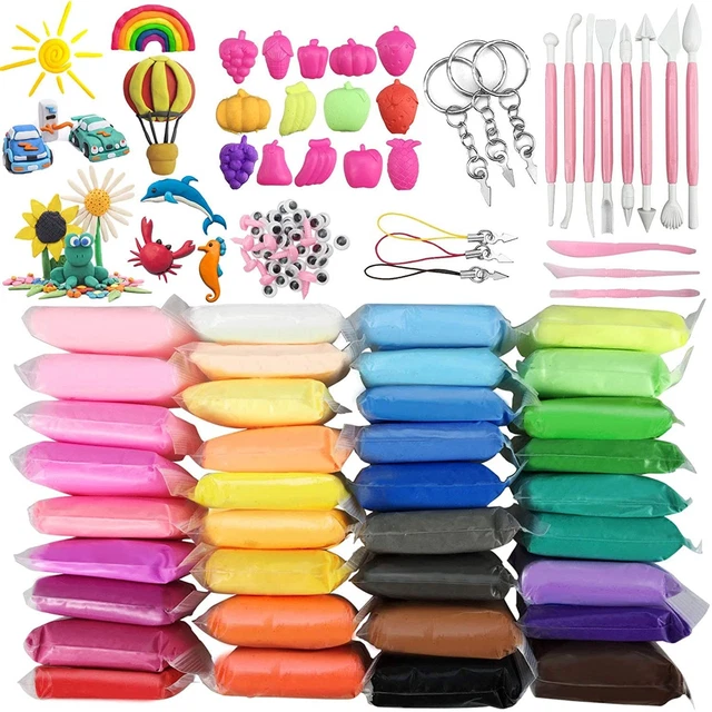 KIT DE PÂTE à modeler - 36 couleurs - Argile de modélisation ultra ...
