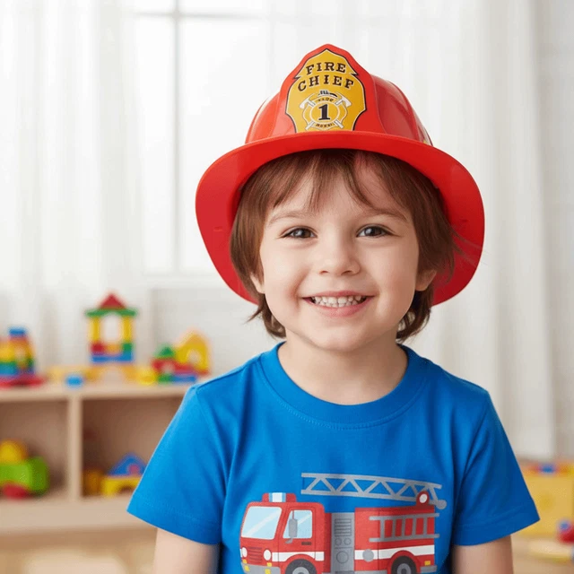 MAKEUP TOYS SIMULATION Fireman Hat Fireman Hat Fireman Hat Toy Game ...