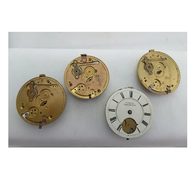 FOUR PROJECT LWC Pocket Watch Prescot Non-Fusee GB Movements ca. 1890 £ ...