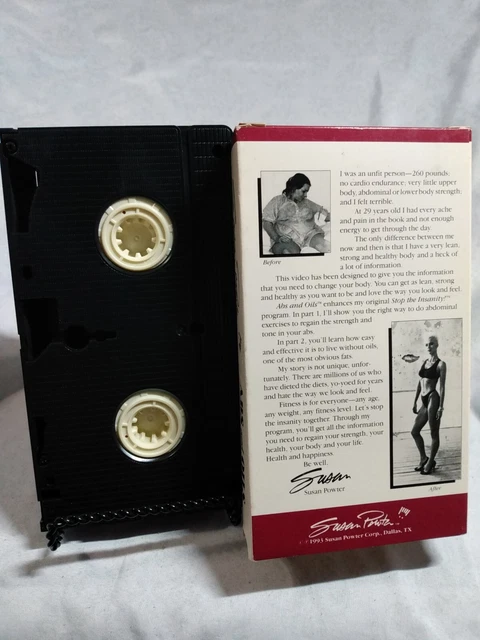 ABS AND OILS - Susan Powter VHS HTF Abdominal Exercises Tone Stretching ...