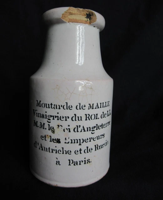 ANCIEN POT À MOUTARDE MAILLE PARIS MOUTARDIER 130 mm 19 e mustard EUR ...