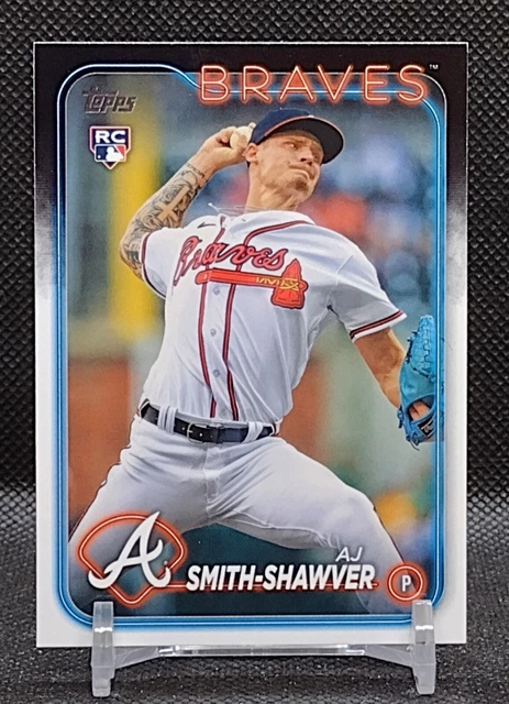 AJ SMITH-SHAWVER. ROOKIE, RC. 2024 Topps Baseball. #117. Atlanta Braves ...