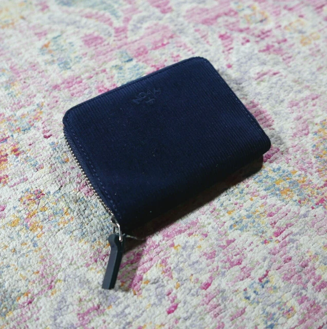 NOAH NYC CORE Logo Corduroy Coin Wallet Navy RRP £135 Patta Cav Empt ...