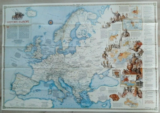 NATIONAL GEOGRAPHIC MAP of the History of Europe. (Dec, 1983). EUR 9,24 ...