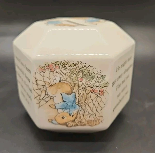 PETER RABBIT WEDGWOOD 6 Sided Pottery Money Box Beatrix Potter A £6.99 ...