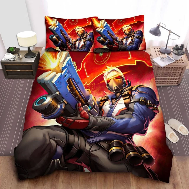 OVERWATCH CLASSIC SOLDIER 76 In Comic Art Character Quilt Duvet Cover ...