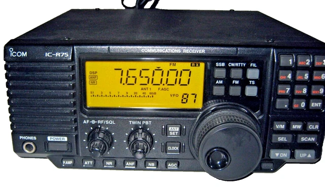 ICOM IC-R75 BLACK Shortwave HF+50 MHz, an all modes Communications ...