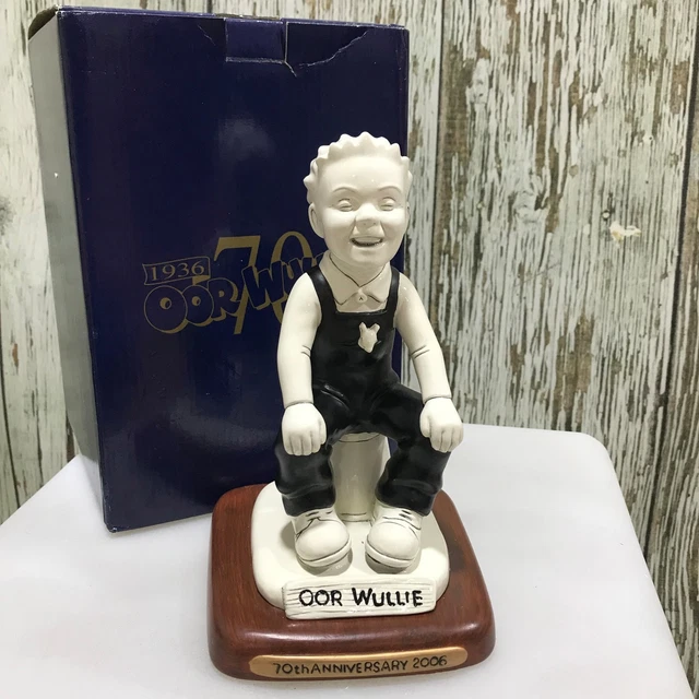 DC THOMSON 'OOR Wullie' 70th Anniversary Commemorative Figurine Boxed ...