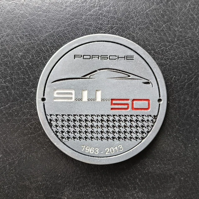 VINTAGE PORS CHE 911 50th Anniversary badge placca plakette plate ...